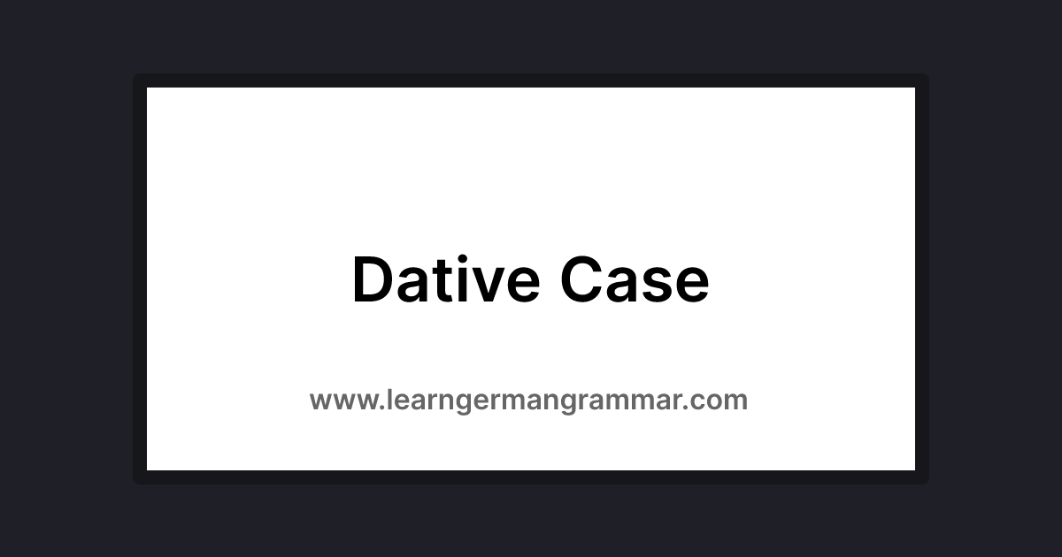 Dative Case